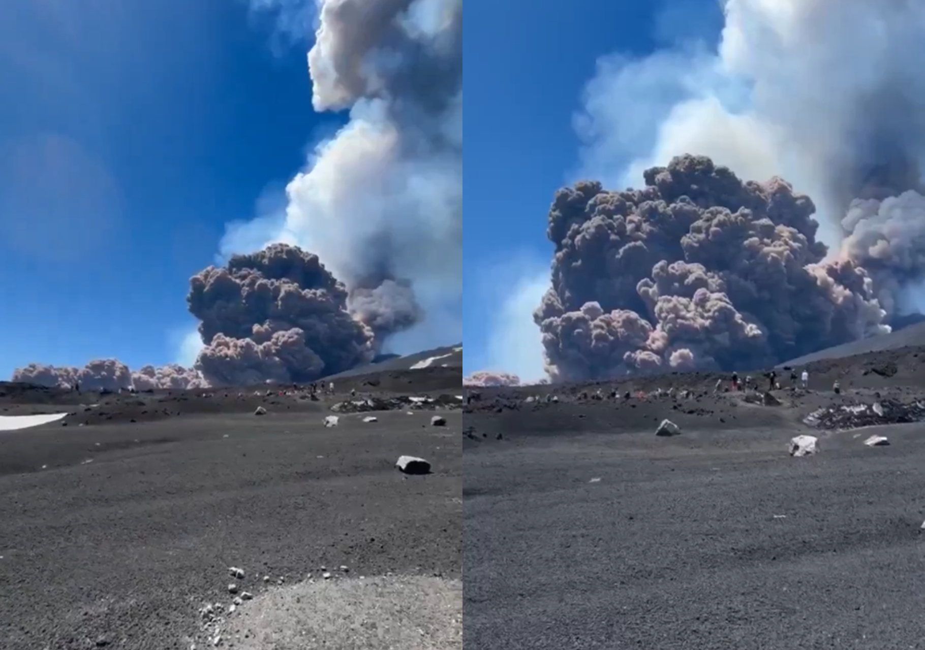 El volcán Etna en erupción: inició una nueva fase con una violenta ...